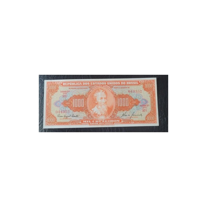 Cédula Brasil 1000 cruzeiros C105 soberba