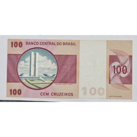 Cedula Brasil 100 cruzeiros C145a asterisco reposição Soberba