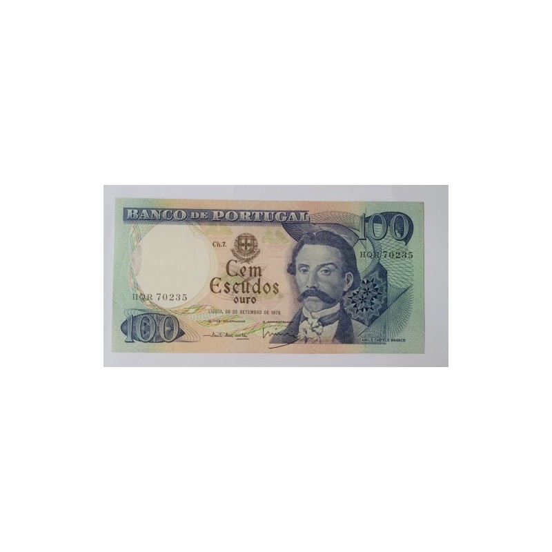 Cédula de Portugal 100 escudos ouro 1965 P169 Soberba