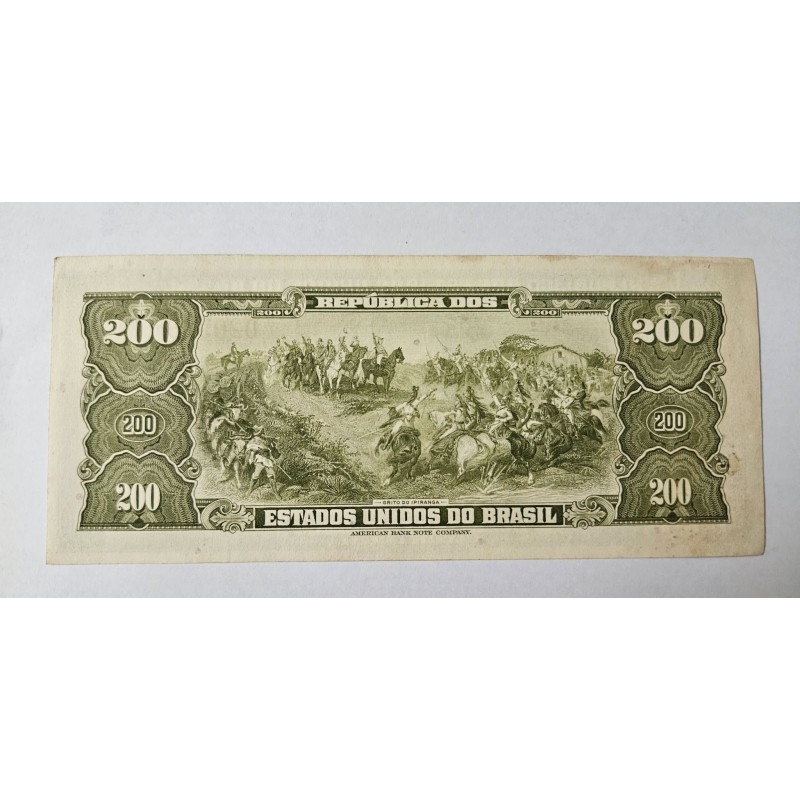 Cédula Brasil 200 cruzeiros C041 Soberba Dom Pedro I